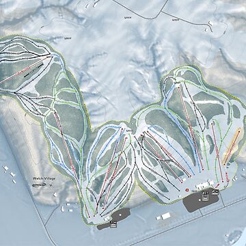 "Welch Village Resort Trail Map" Sticker for Sale by mapsynergy | Redbubble