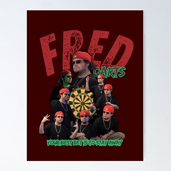 "Fred Darts" Poster for Sale by unclecracker | Redbubble