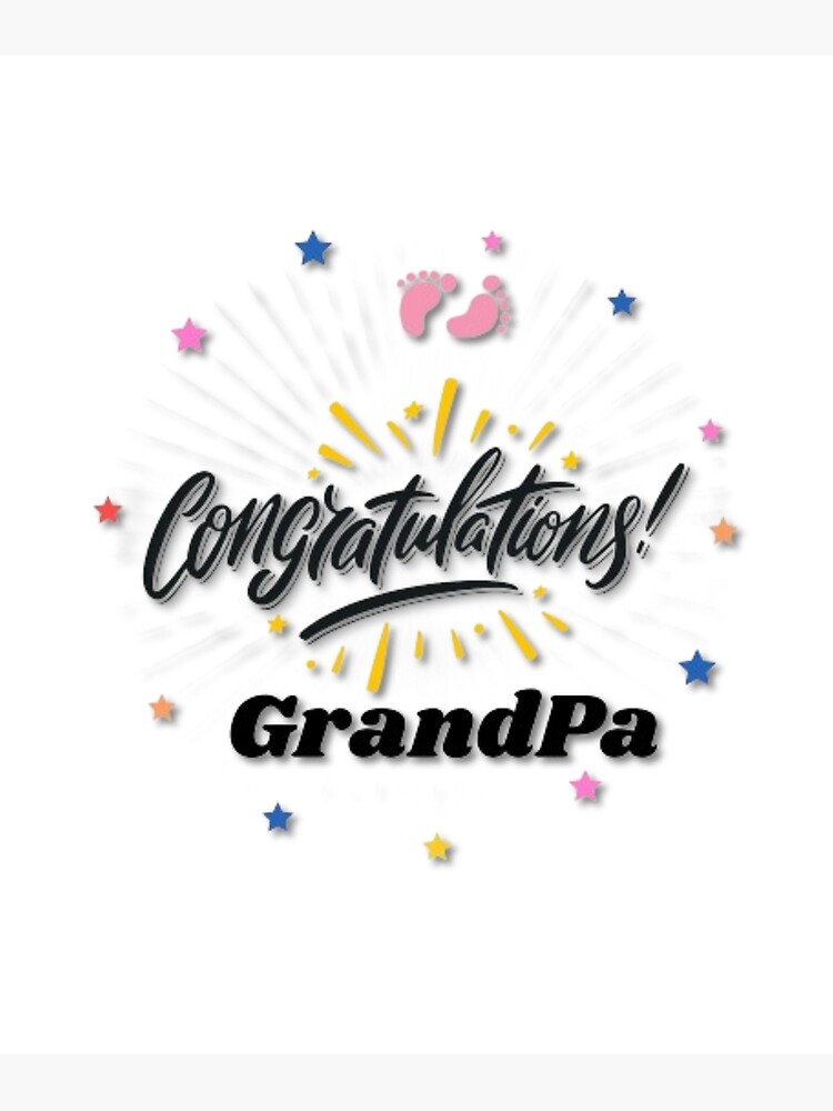 "Congratulations GrandPa - Girl" Greeting Card for Sale by ForEverBless ...