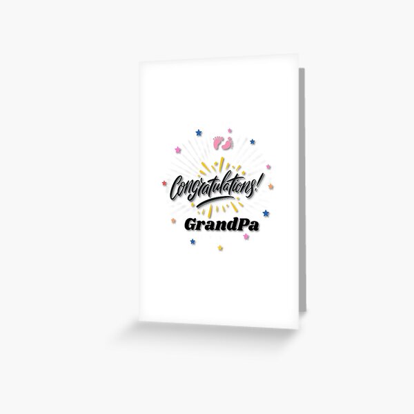 "Congratulations GrandPa - Girl" Greeting Card for Sale by ForEverBless ...