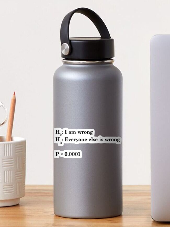 "Statistics and Data Science - Alternative Hypothesis is True" Sticker ...