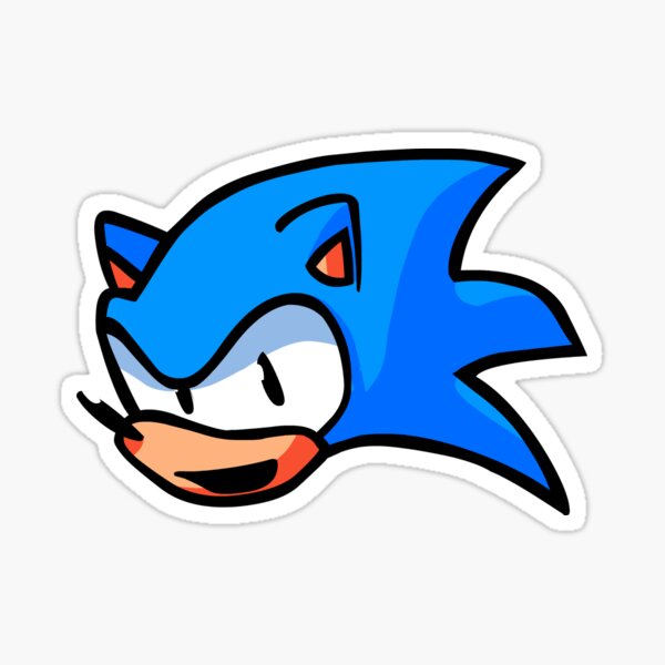 "Sonic Night Funkin' Sonic Head Sticker" Sticker for Sale by ZesCrew2 ...