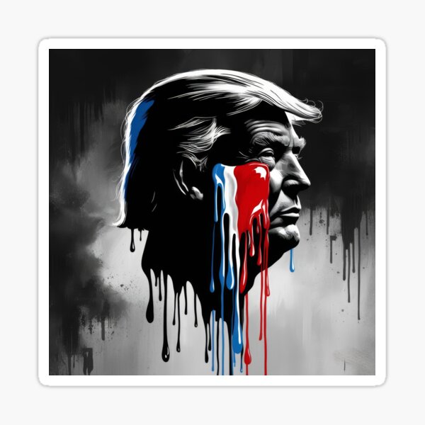 "Defiant Patriot: Trump's Unyielding Spirit" Sticker for Sale by ...