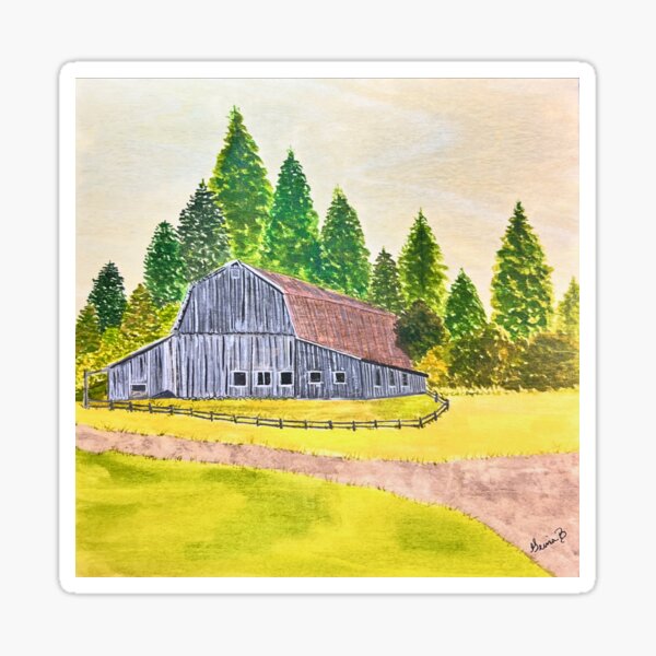 "Old Barn" Sticker for Sale by GeinaB | Redbubble