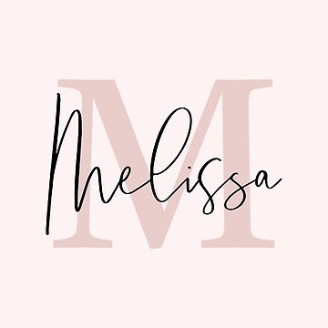 "Melissa - Custom name on black cursive font " Sticker for Sale by ...