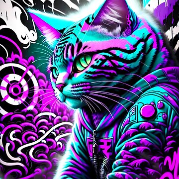 "Cat 95" Sticker for Sale by Grafititee | Redbubble