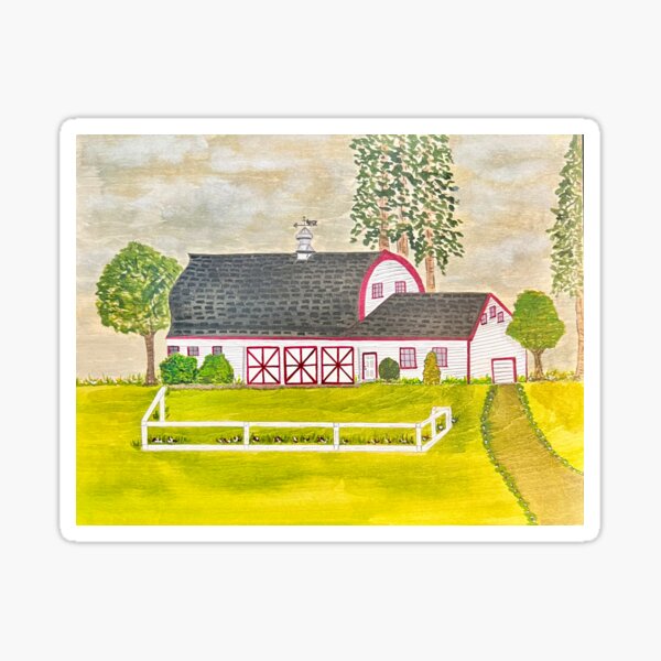 "Historic Barn" Sticker for Sale by GeinaB | Redbubble