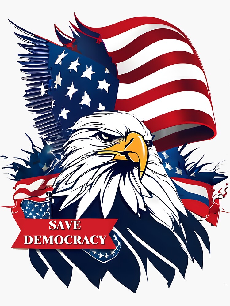 "save democracy" Sticker for Sale by aliraweb | Redbubble