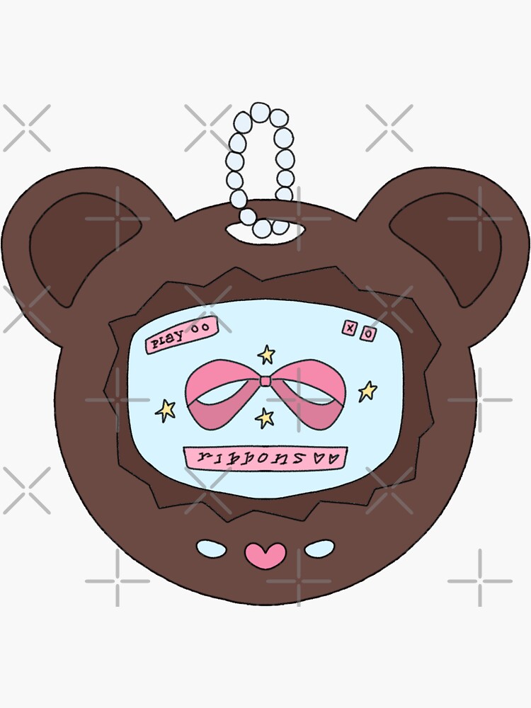 "Kawaii Cute Pastel Bear Tamagotchi Sticker For Journal Planner ...