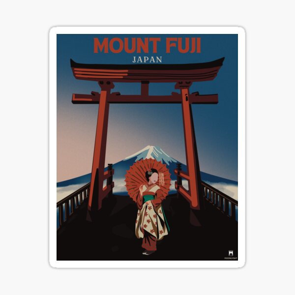 "Mount Fuji Japan " Sticker for Sale by prettyMOONMOON | Redbubble
