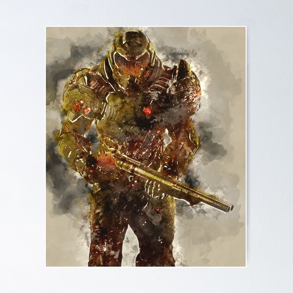 "Doomguy " Poster for Sale by 343g | Redbubble