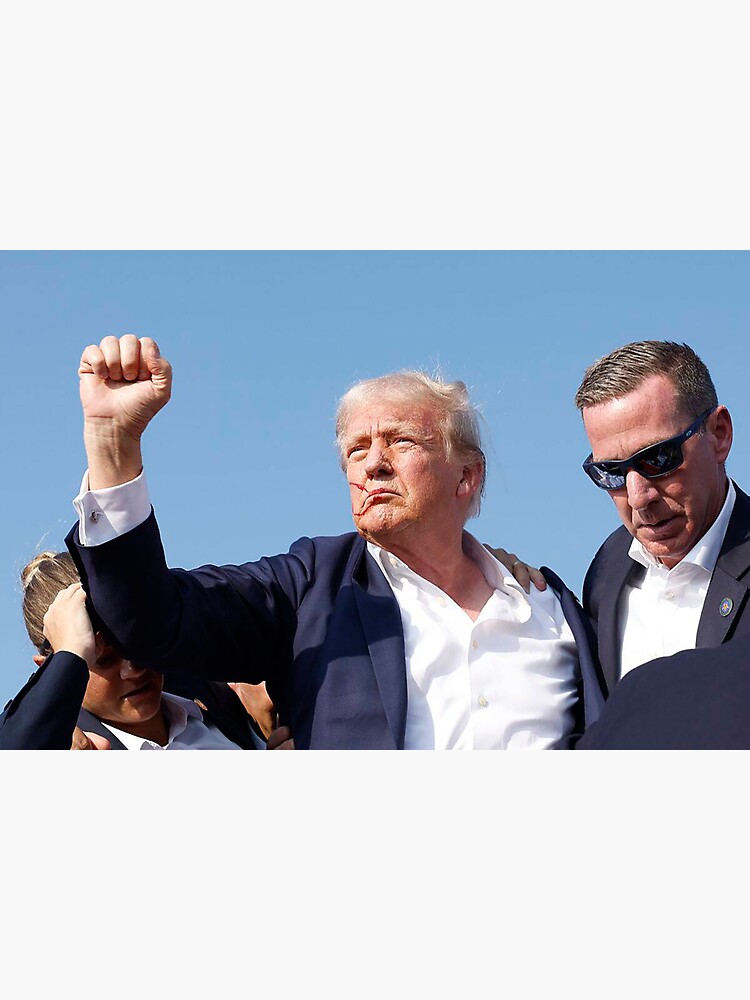 "Donald Trump On-Stage - Heroic Fist clenched" Sticker for Sale by ...