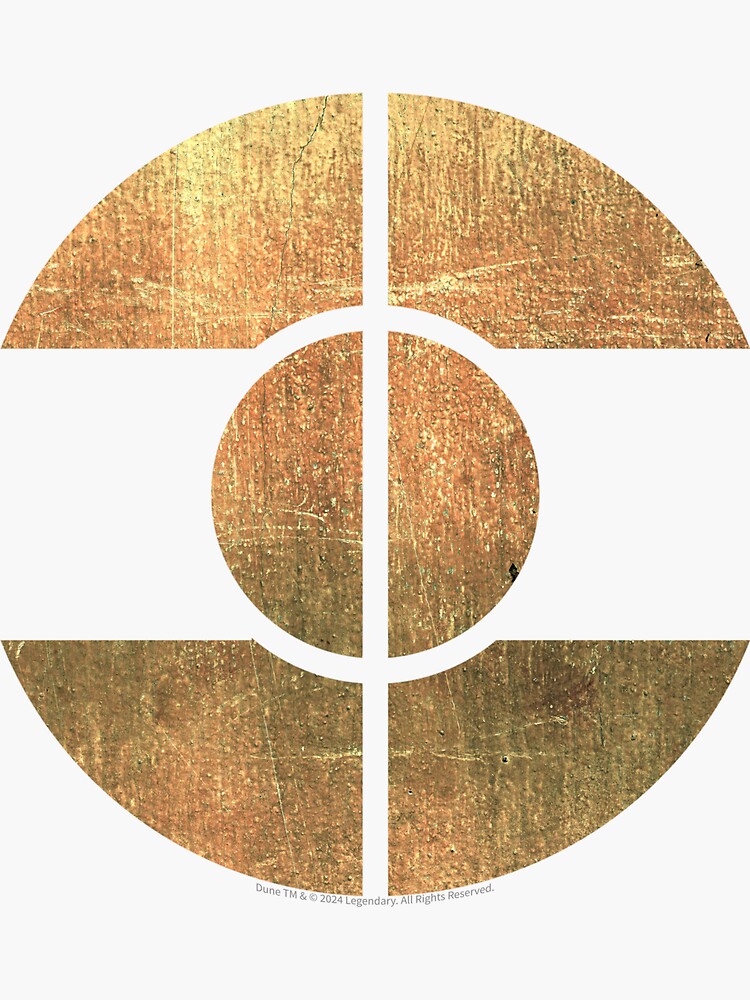 "Dune movie, Fremen symbol vintage retro, atreides, Arrakis/ golden ...