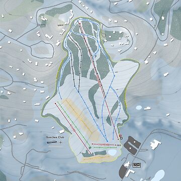 "Quechee Club Resort Trail Map" Sticker for Sale by mapsynergy | Redbubble