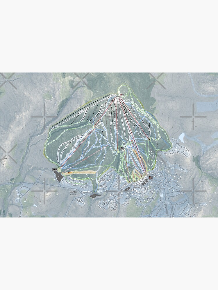 "Stratton Resort Trail Map" Poster for Sale by mapsynergy | Redbubble