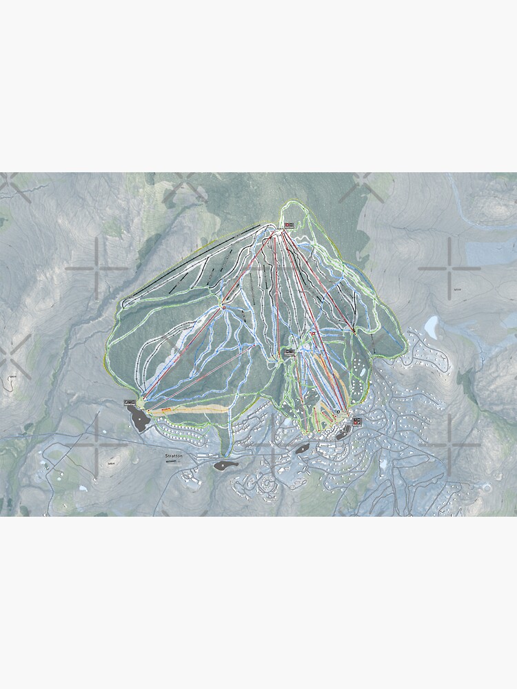 "Stratton Resort Trail Map" Sticker for Sale by mapsynergy | Redbubble