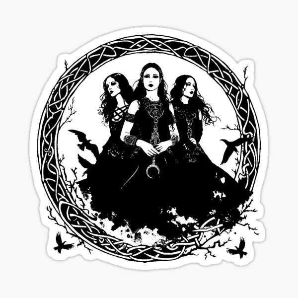 "The Morrigan Black and White Design" Sticker for Sale by VMPrinting ...