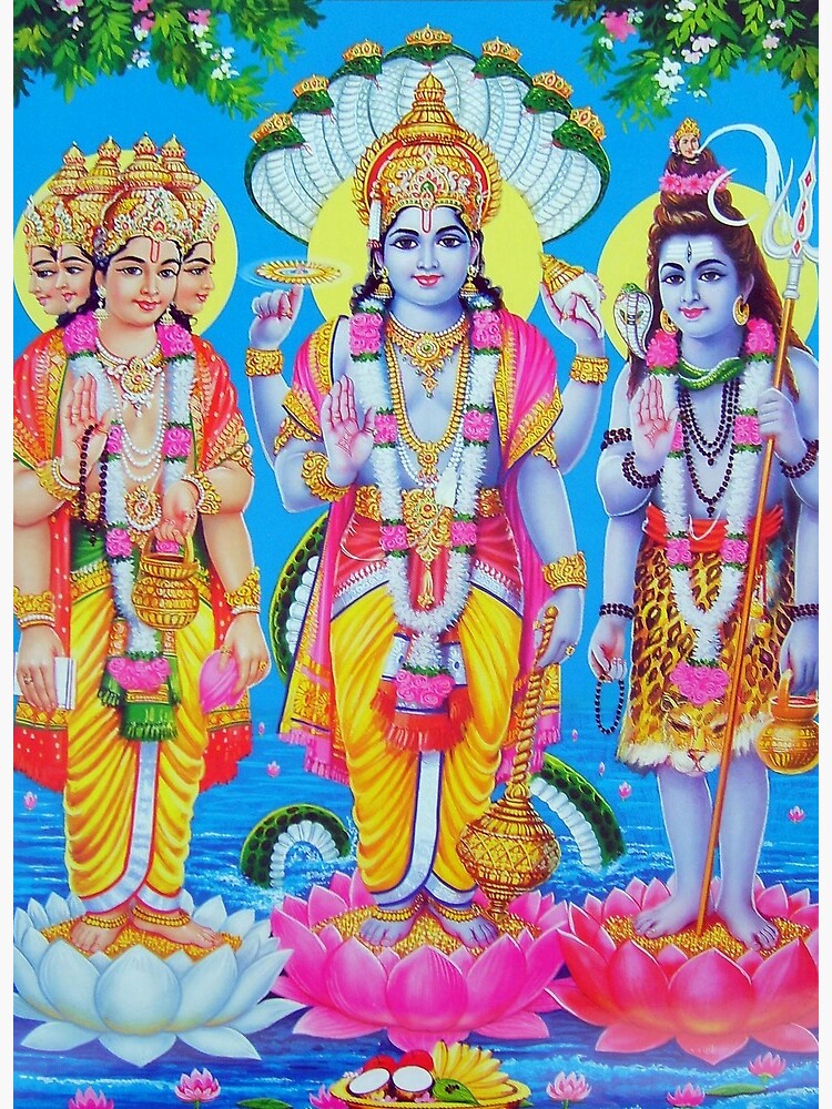 "Hinduistische Dreiheit Brahma Shiva Vishun Buddhismus Religion ...