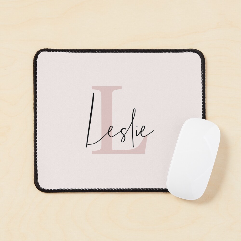 "Leslie - Custom name on black cursive font " Sticker for Sale by ...