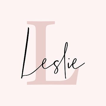 "Leslie - Custom name on black cursive font " Sticker for Sale by ...