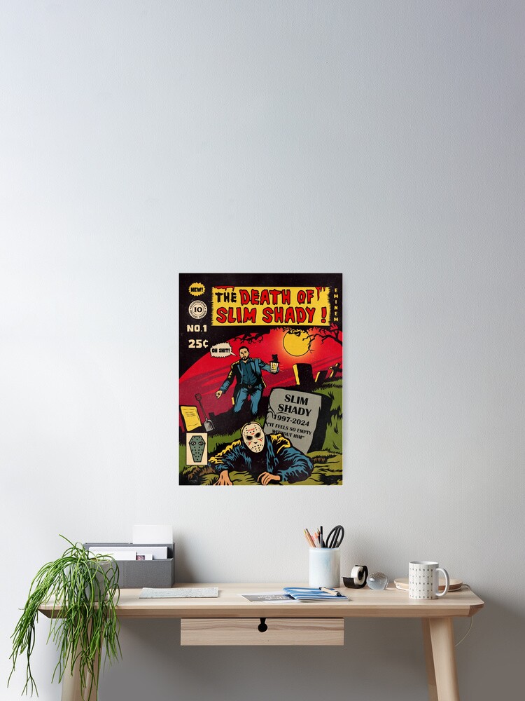 "the death of slim sahdy" Poster for Sale by illustrational0 | Redbubble