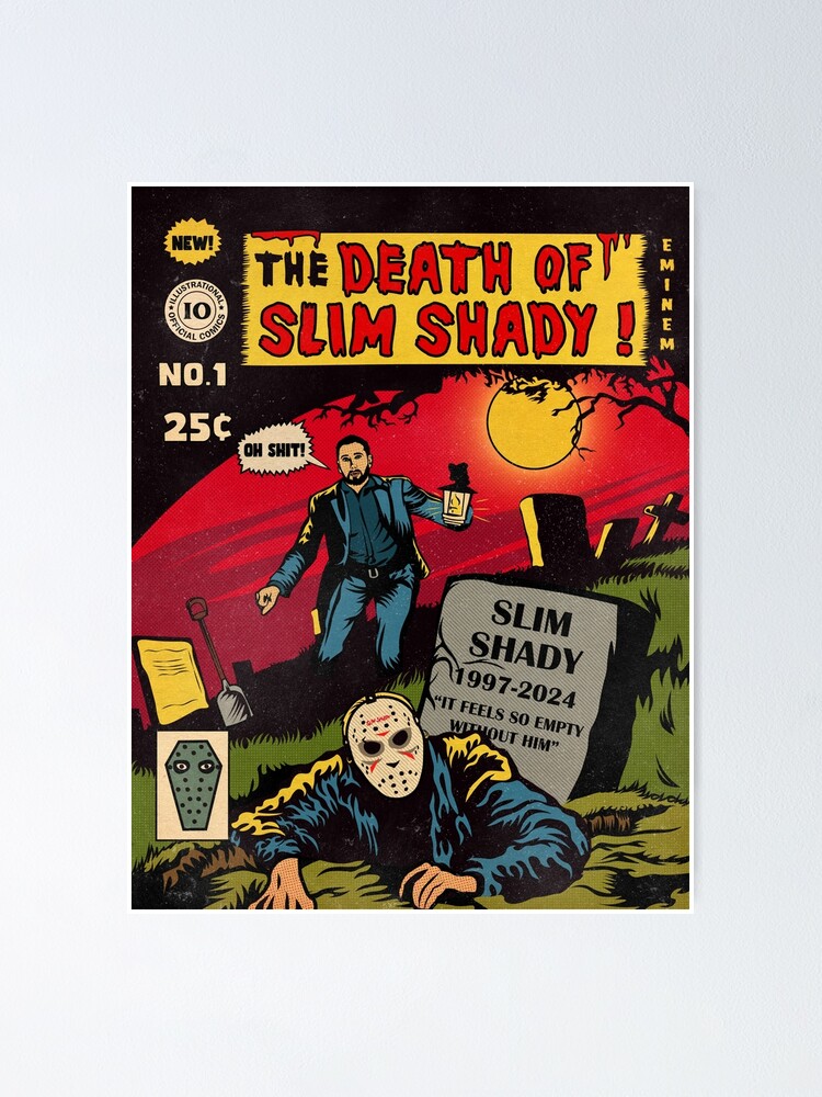 "the death of slim sahdy" Poster for Sale by illustrational0 | Redbubble