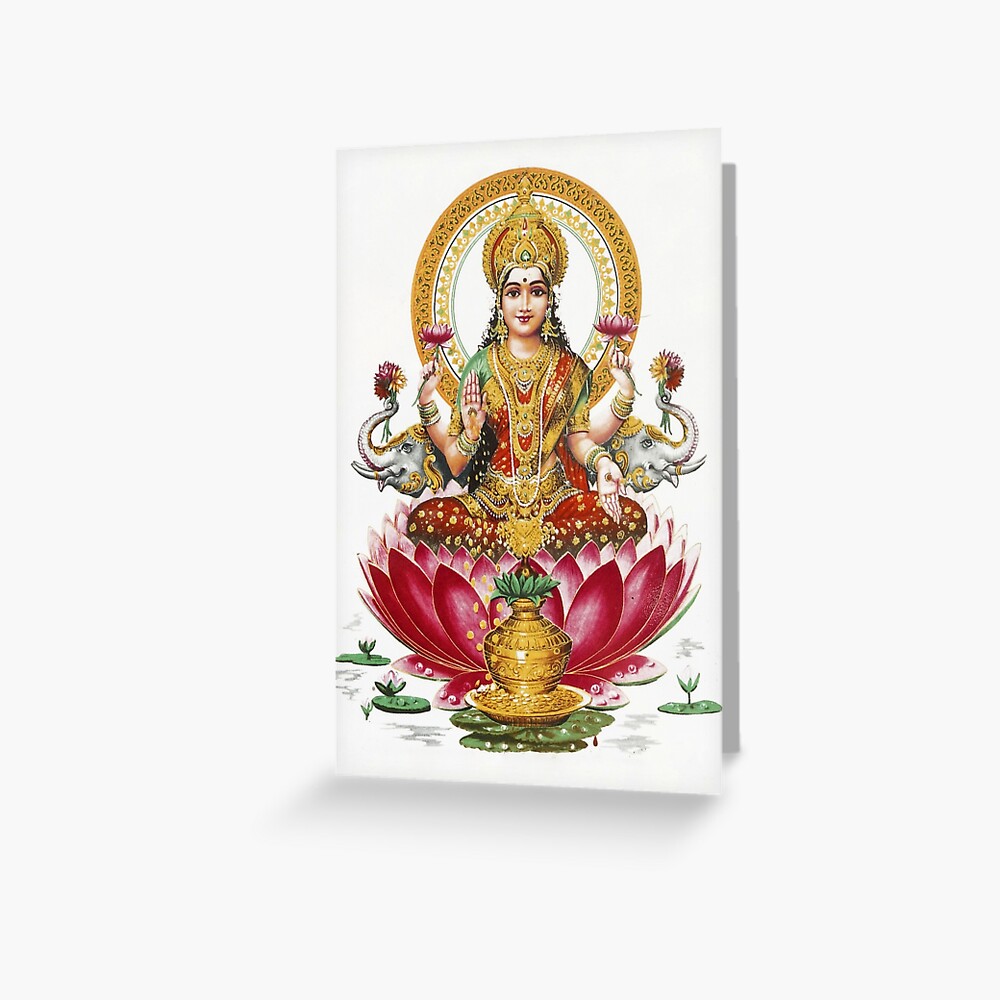 "Hindu Goddess Lakshmi Hinduism Buddhism Meditation Religion" Greeting ...