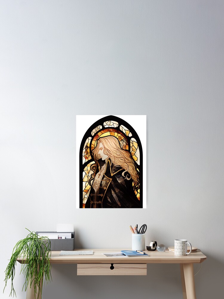 "Stained Glass Alucard" Poster for Sale by SchellStation | Redbubble
