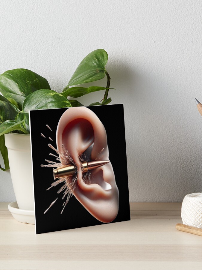 "Donald Trump's Ear Shot as Symbolic Art" Art Board Print for Sale by ...