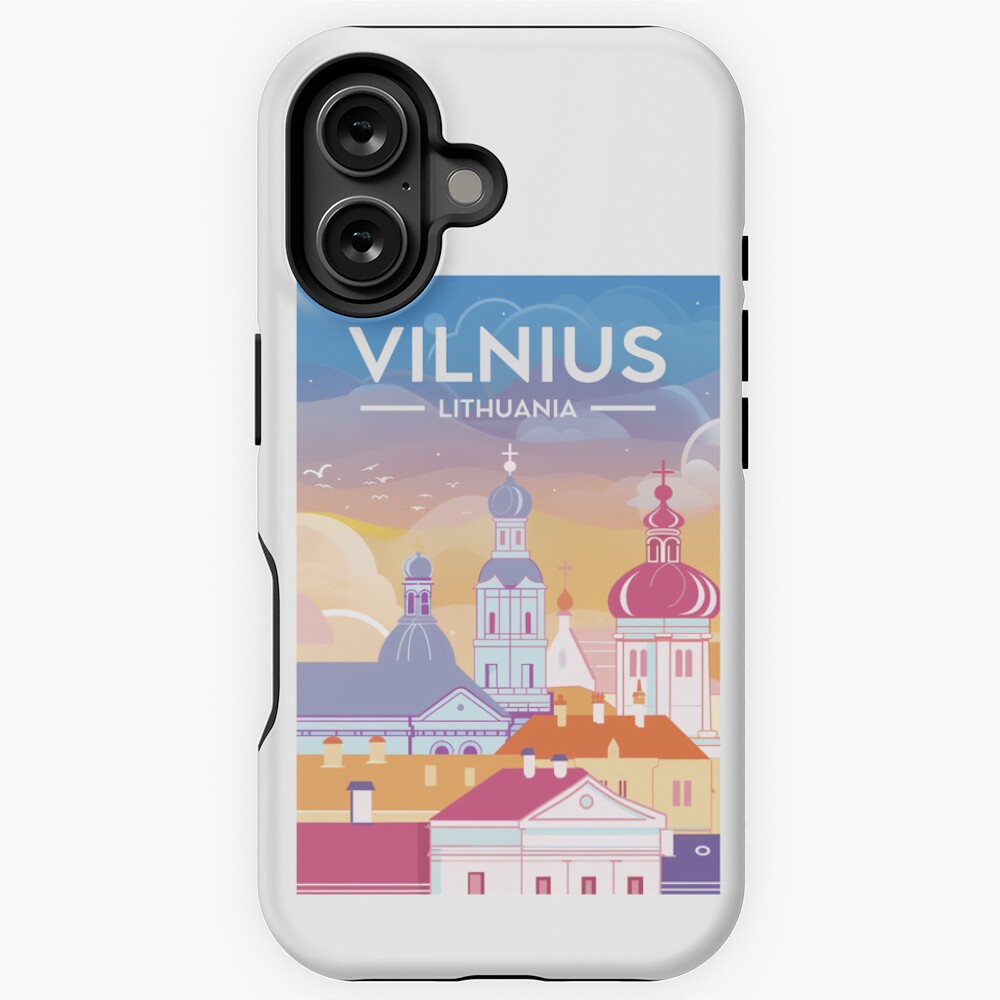 "A Vintage Travel Art of Vilnius - Lithuania " Sticker for Sale by ...