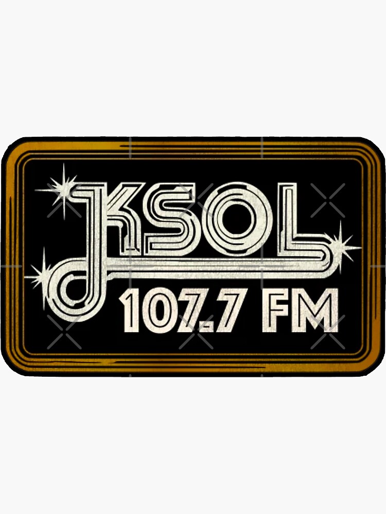 "KSOL 107.7 FM defunct Bay Area Radio Station logo" Sticker for Sale by ...