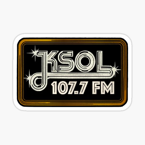 "KSOL 107.7 FM defunct Bay Area Radio Station logo" Sticker for Sale by ...