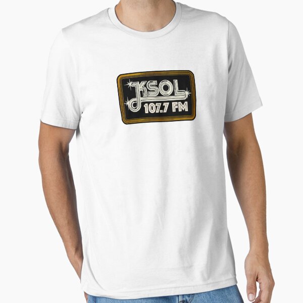 "KSOL 107.7 FM defunct Bay Area Radio Station logo" Essential T-Shirt ...