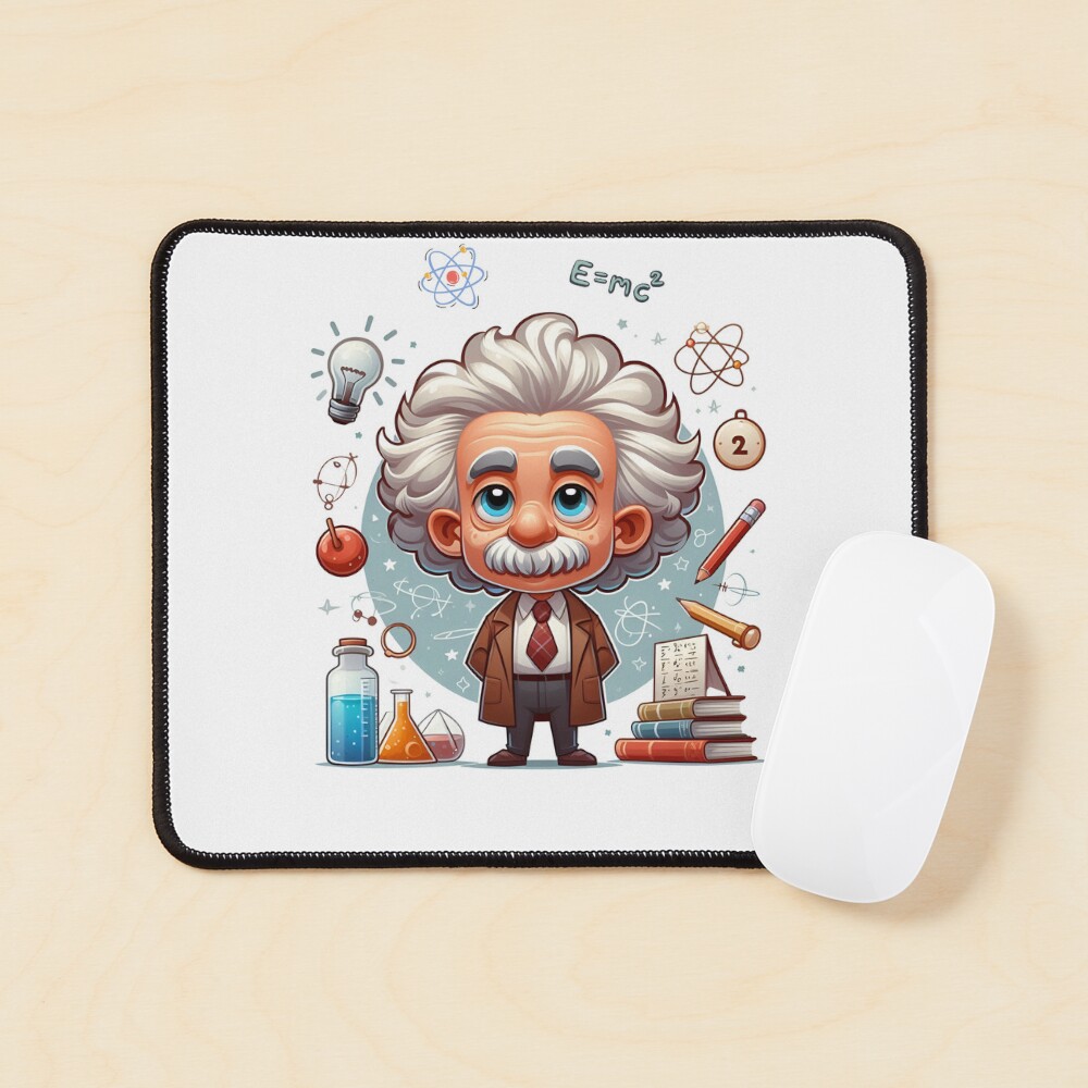 "Albert Einstein Cartoon" Sticker for Sale by MusesWhispers | Redbubble