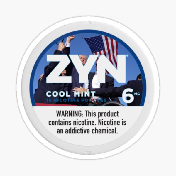 "Trump Zyn" Sticker for Sale by mandyhalper | Redbubble