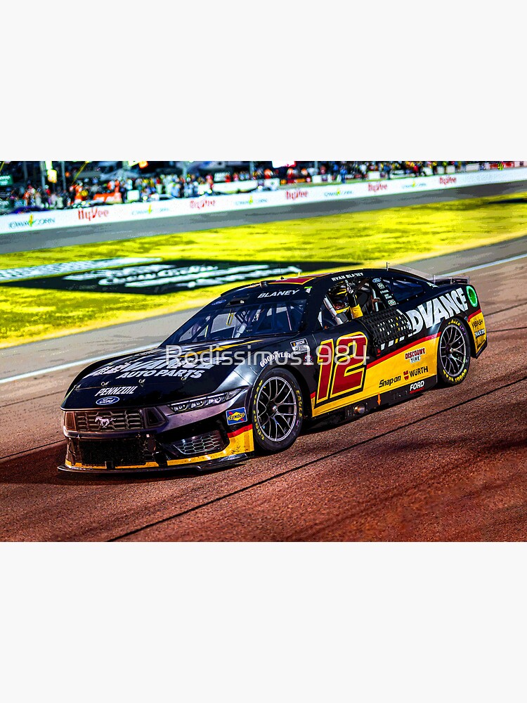 "Ryan Blaney racing his 2024 Nascar Cup Car abstract" Art Board Print ...
