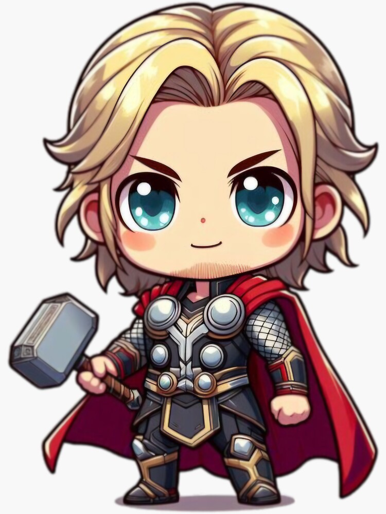 "Chibi Thor" Sticker for Sale by AnimeArtStudio | Redbubble