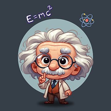 " Albert Einstein Cartoon" Poster for Sale by MusesWhispers | Redbubble