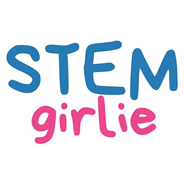 "Handwritten STEM Girlie" Sticker for Sale by meggwill | Redbubble