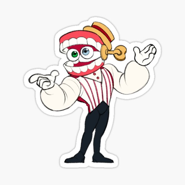 "Carnival Caine Design" Sticker for Sale by SoftMushy | Redbubble