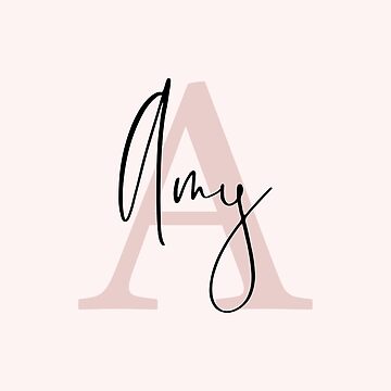 "Amy - Custom name on black cursive font " Sticker for Sale by ToTheLua ...