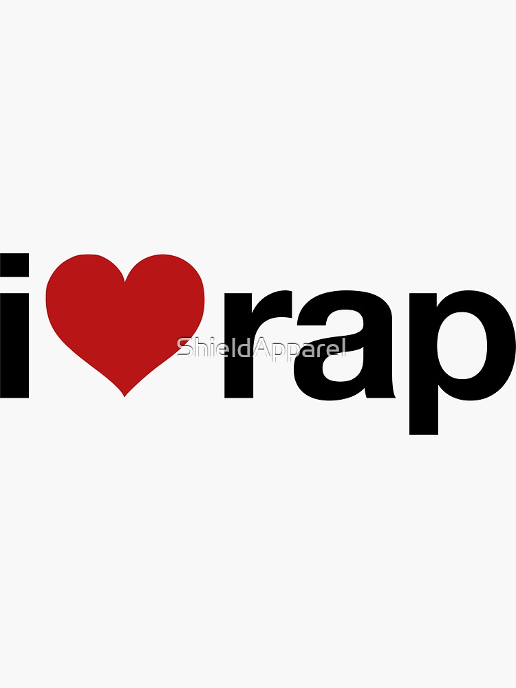 "I Love Rap Art Hipster Quote Meme" Sticker for Sale by ShieldApparel ...
