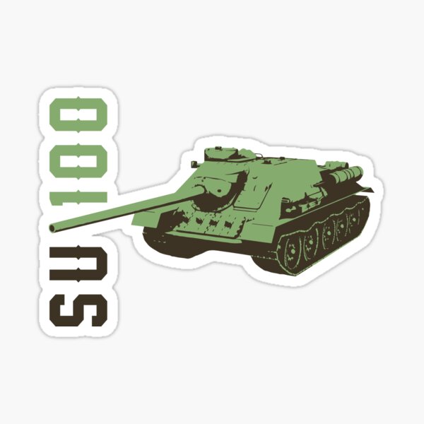 "SU-100 Soviet Tank Destroyer - WW2 Tank" Sticker for Sale by EXPLORUS ...