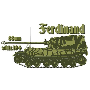 "German Heavy Tank Destroyer Ferdinand - WW2 Tank" Sticker for Sale by ...