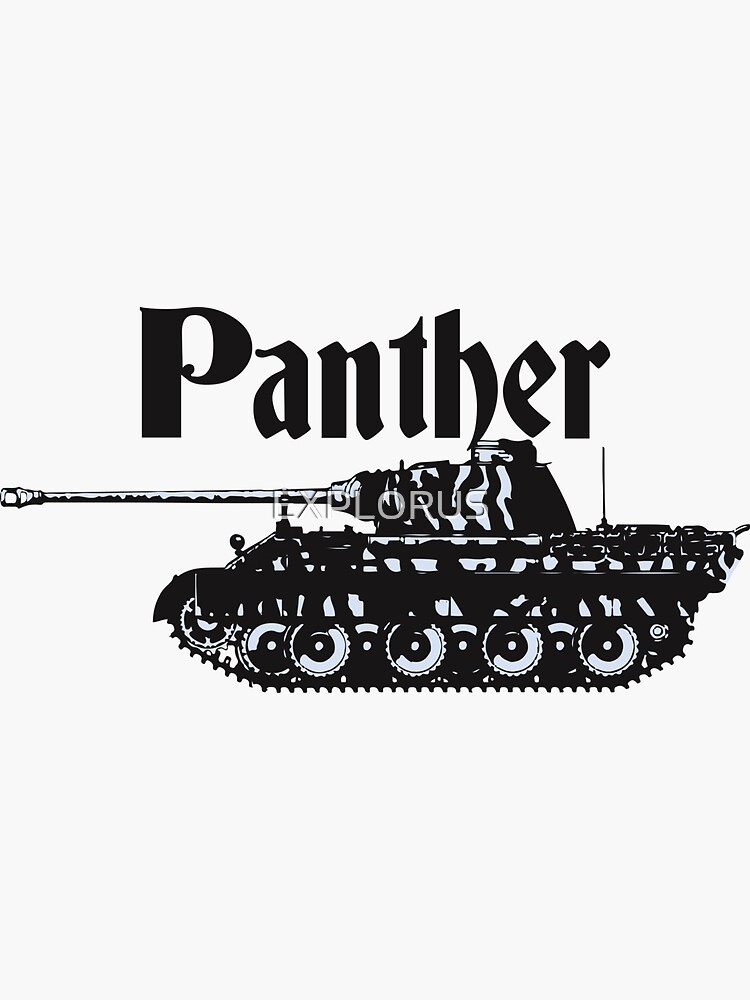 "German Medium Tank Panzer V Panther - WW2 Tank" Sticker for Sale by ...
