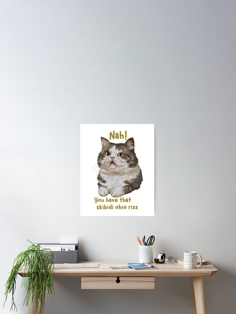 "You have that skibidi ohio rizz cat meme funny brainrot" Poster for ...