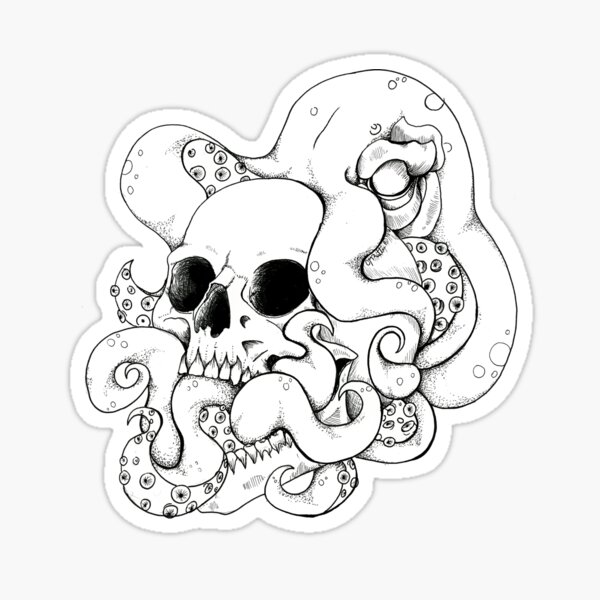 "Octo Skull 2017" Sticker for Sale by TheArtistrator | Redbubble