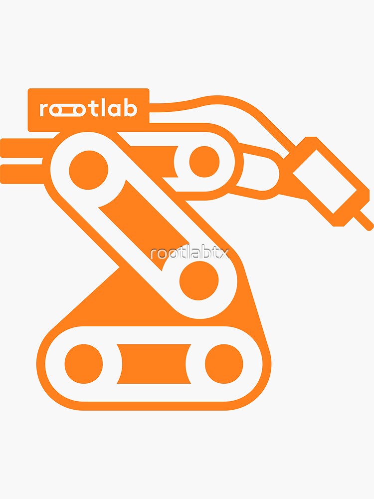 "KUKA Robot Arm (orange)" Sticker for Sale by rootlabtx | Redbubble