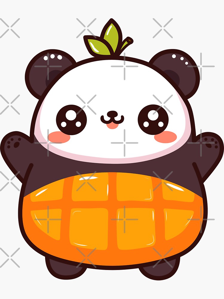 "Mango Panda" Sticker for Sale by Delidream | Redbubble