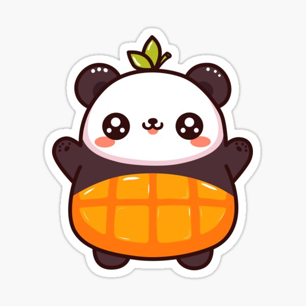 "Mango Panda" Sticker for Sale by Delidream | Redbubble